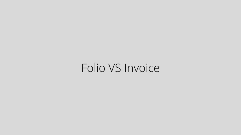 What Is The Difference Between Folio And Invoice In Hotel Management 